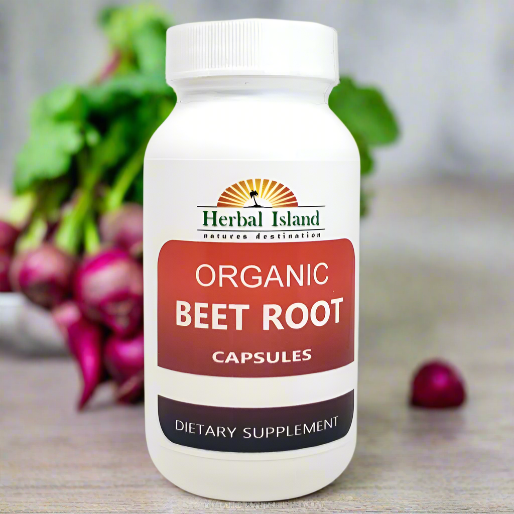 Beet Root Capsules - Organic - 500mg | Herbal Island