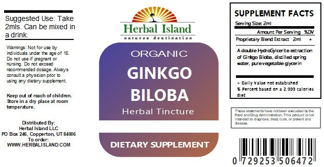 Ginkgo Biloba Extract - Alcohol Free – Herbal Island