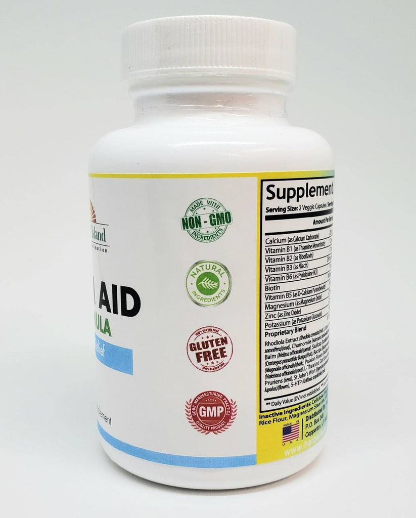 Calm Aid Formula - All Natural Stress Relief - 60 Veggie Caps – Herbal ...