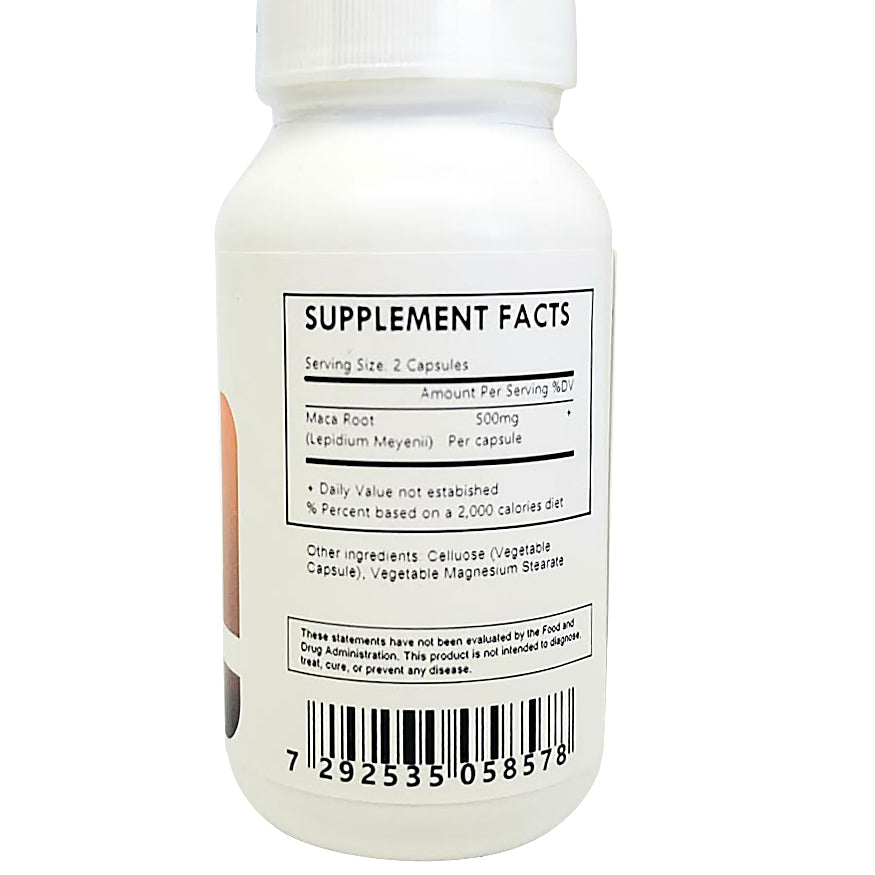 Maca Root Powder Capsules Organic – Herbal Island
